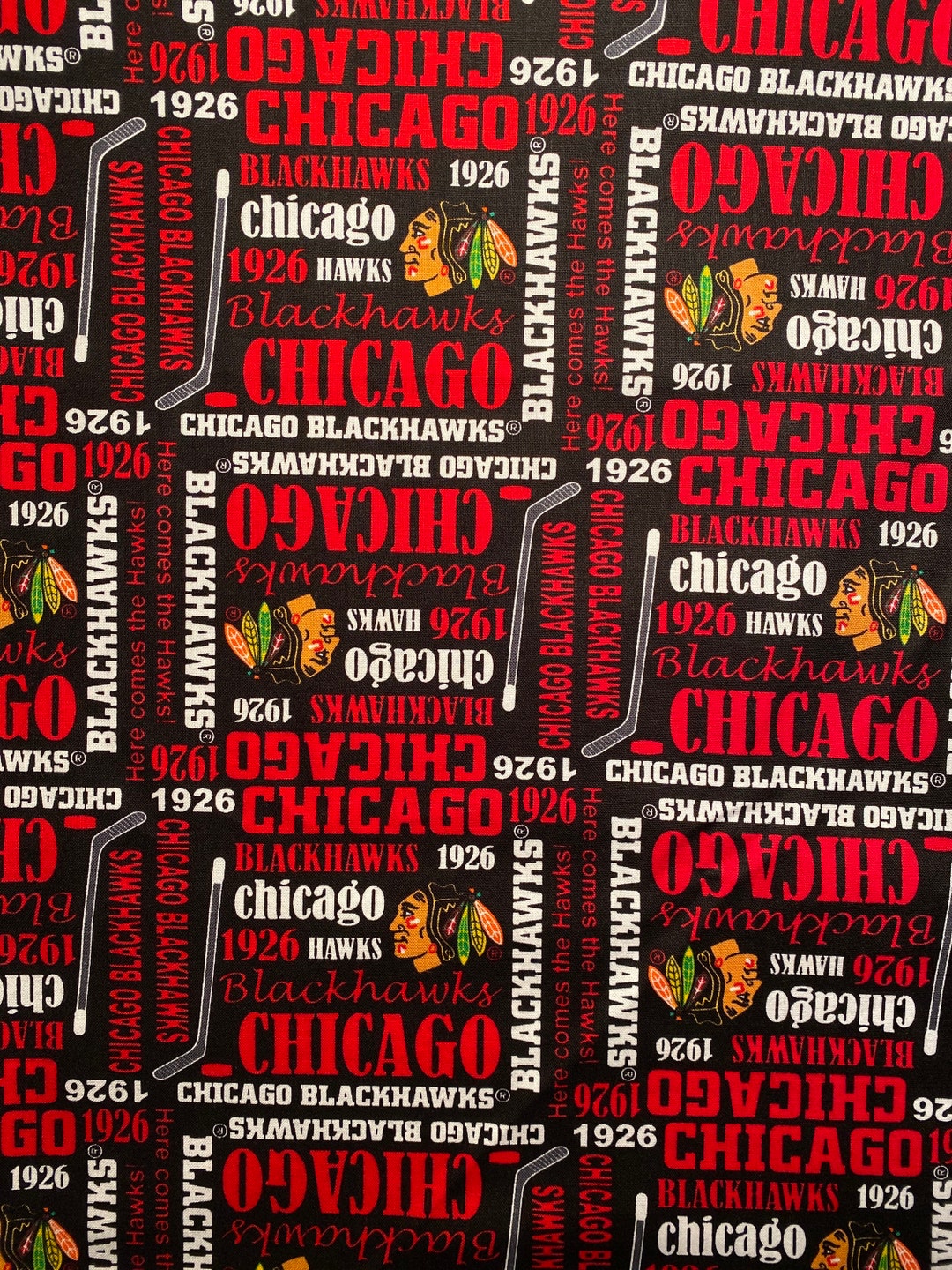 Chicago Blackhawks Cotton Fabric 18” X 21” Fat Quarter - Etsy