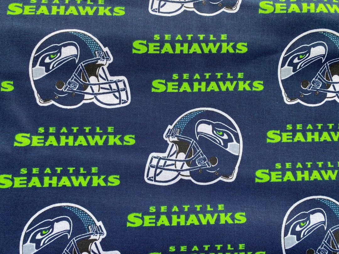 Seattle Seahawks Cotton Fabric 18” X 21” Fat Quarter - Etsy