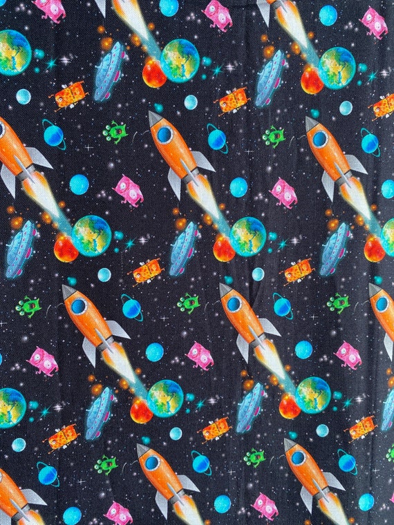 Space Solar System Planets Cotton Fabric 18x21 Fat Quarter | Etsy
