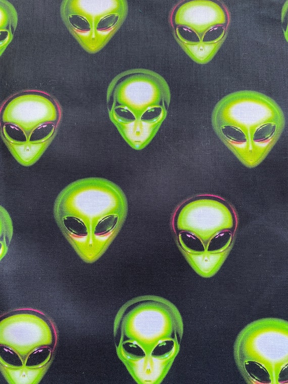 Alien Cotton Fabric 18 X 21 Fat Quarter | Etsy