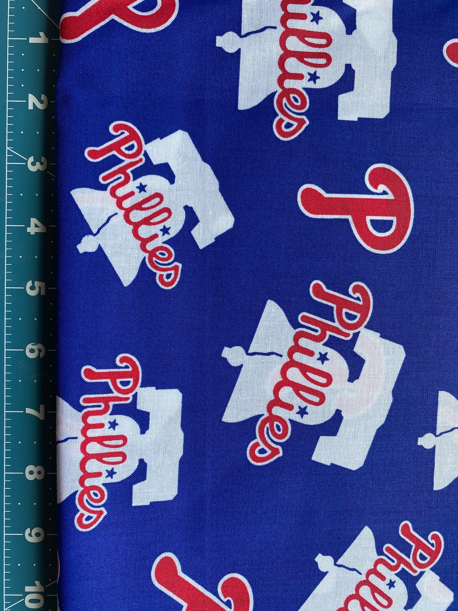 Philadelphia Phillies Cotton Fabric 18 X 21 Fat Quarter - Etsy