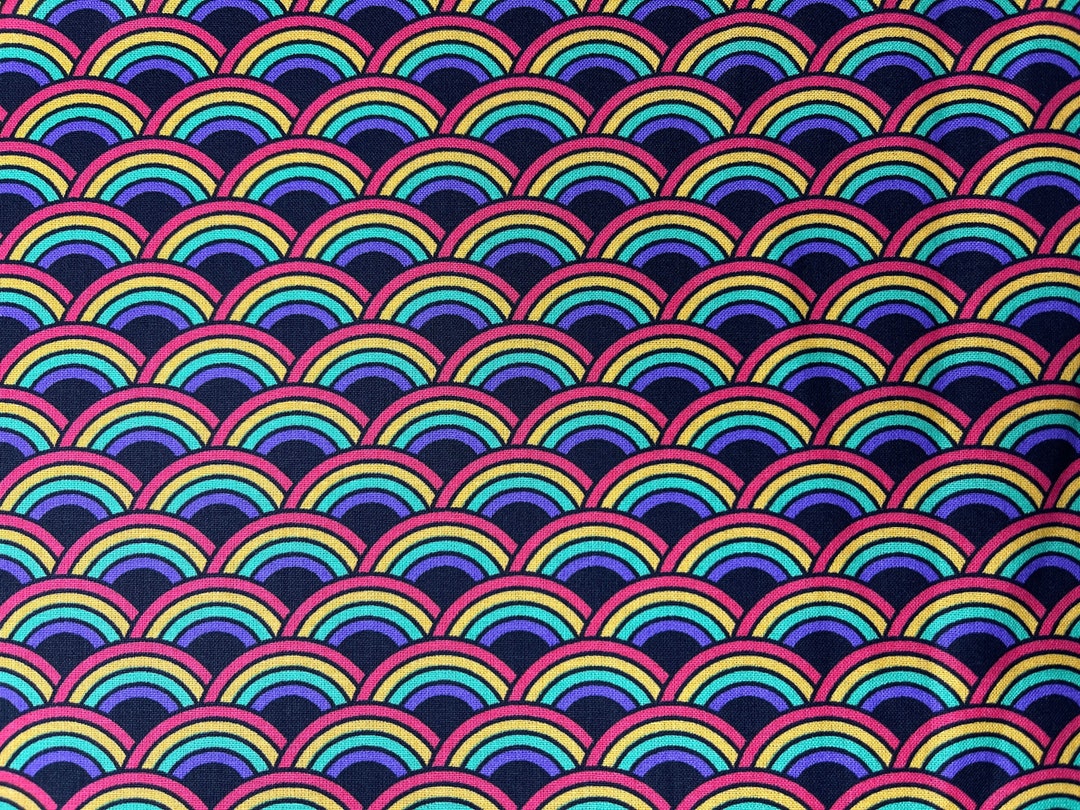 Rainbow Cotton Fabric 18” X 21” Fat Quarter - Etsy