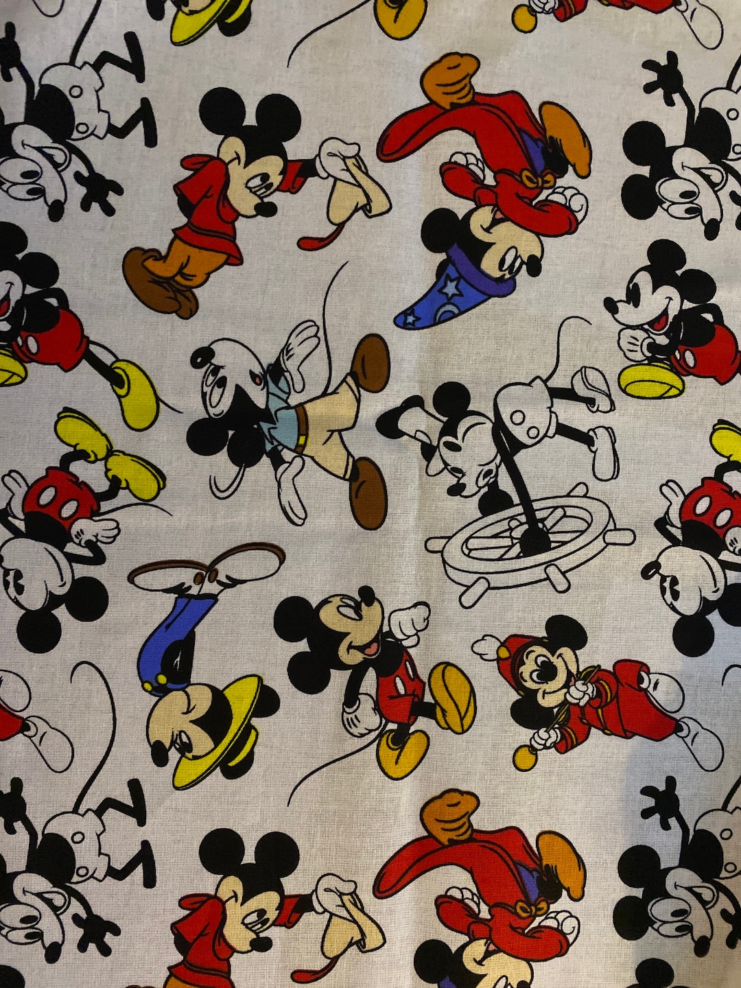 Mickey Mouse Cotton Fabric Fat Quarter - Etsy