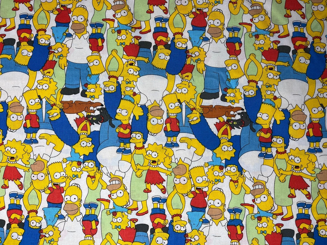 The Simpsons Cotton Fabric 18” X 21” Fat Quarter - Etsy