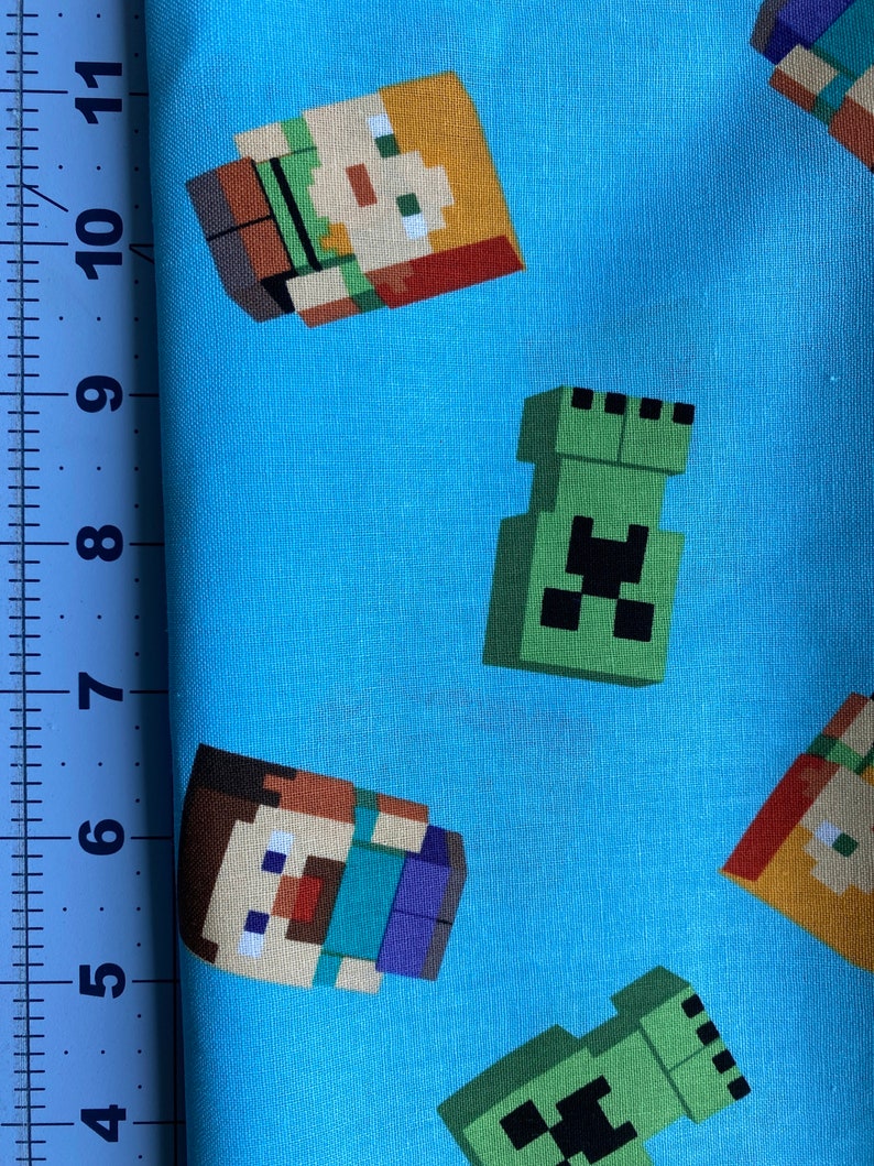 Minecraft Weapons Cotton Fabric 18 X 21 Fat Quarter - Etsy