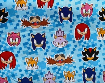 Sonic Hedgehog Fabric | Etsy