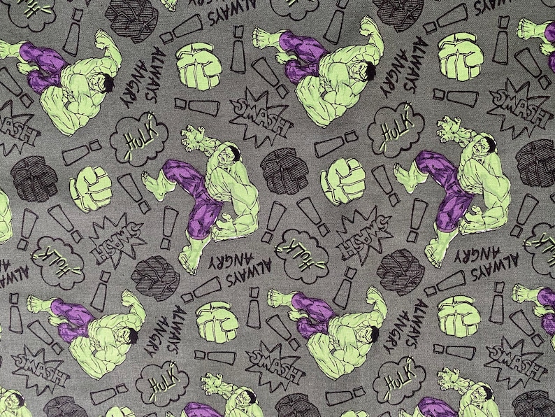 Hulk Cotton Fabric 18” X 21” Fat Quarter - Etsy
