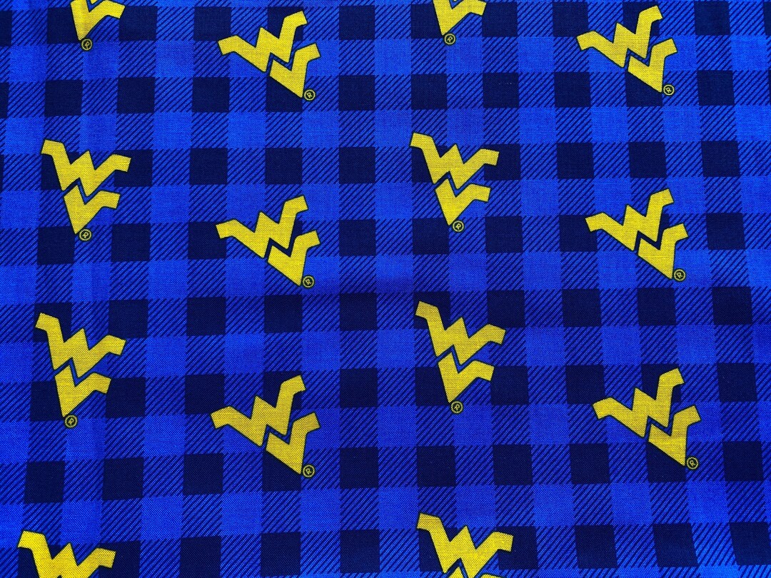 WVU Cotton Fabric 18” X 21” Fat Quarter |mountaineers - Etsy