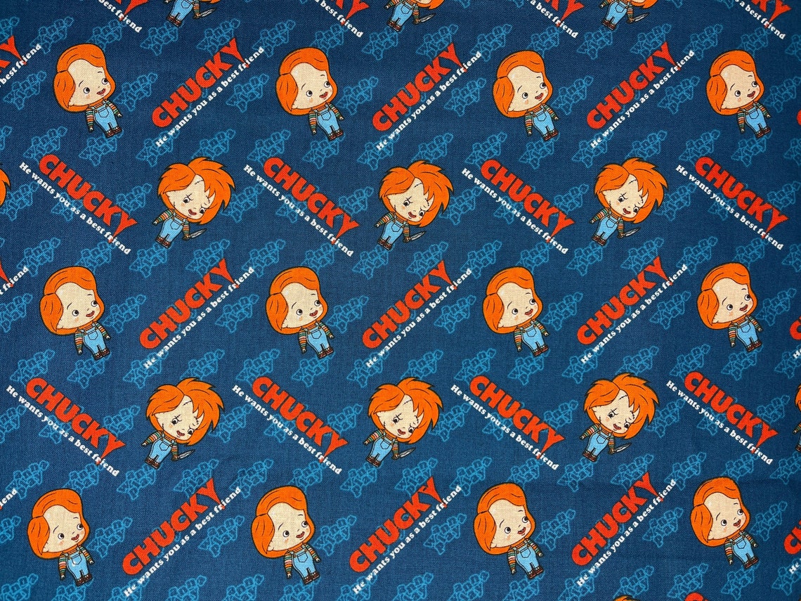 Chucky Cotton Fabric 18” X 21” Fat Quarter Child’s Play - Etsy