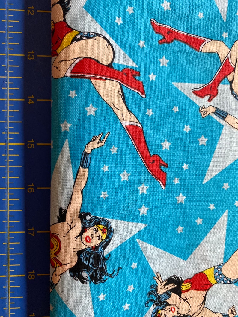 Wonder Woman cotton fabric 18 x 21 fat quarter | Etsy
