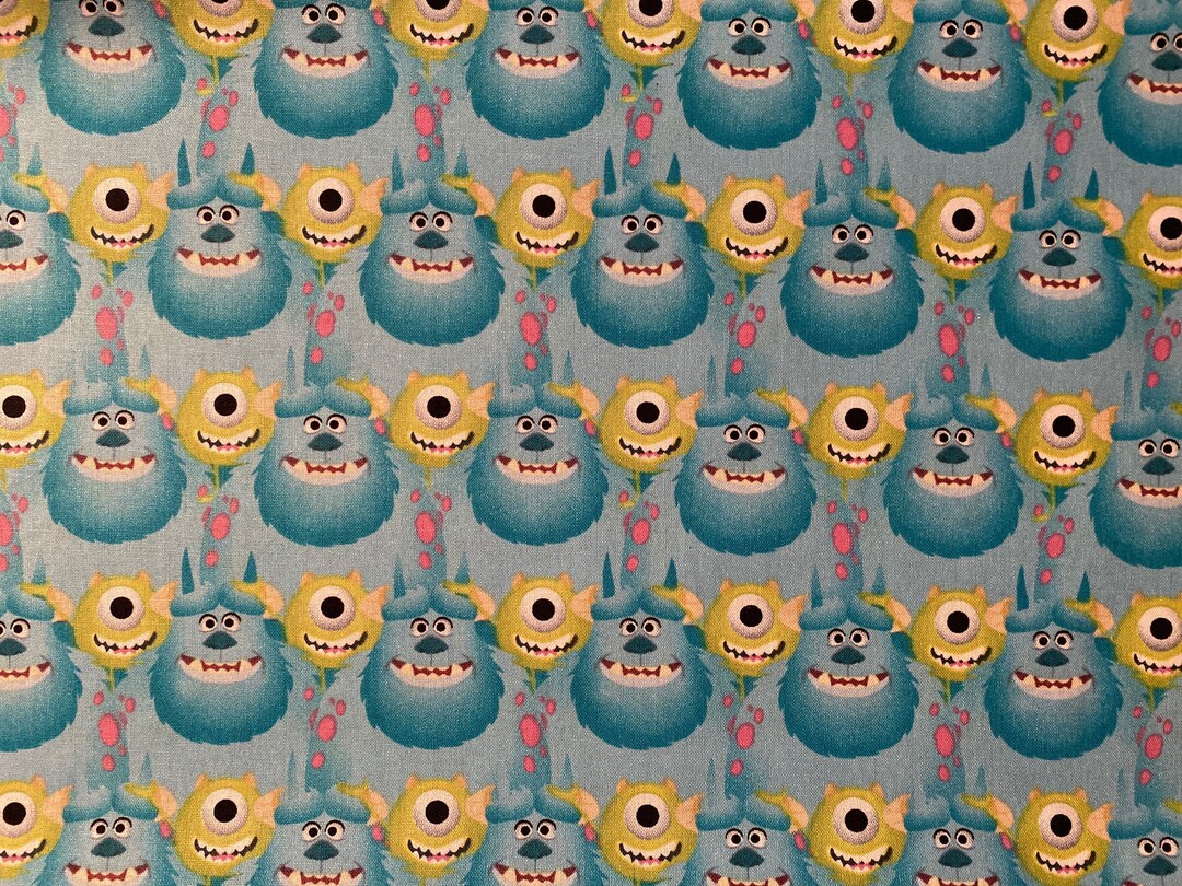 Monsters Inc 100% Cotton Fabric 18” X 21” Fat Quarter - Etsy