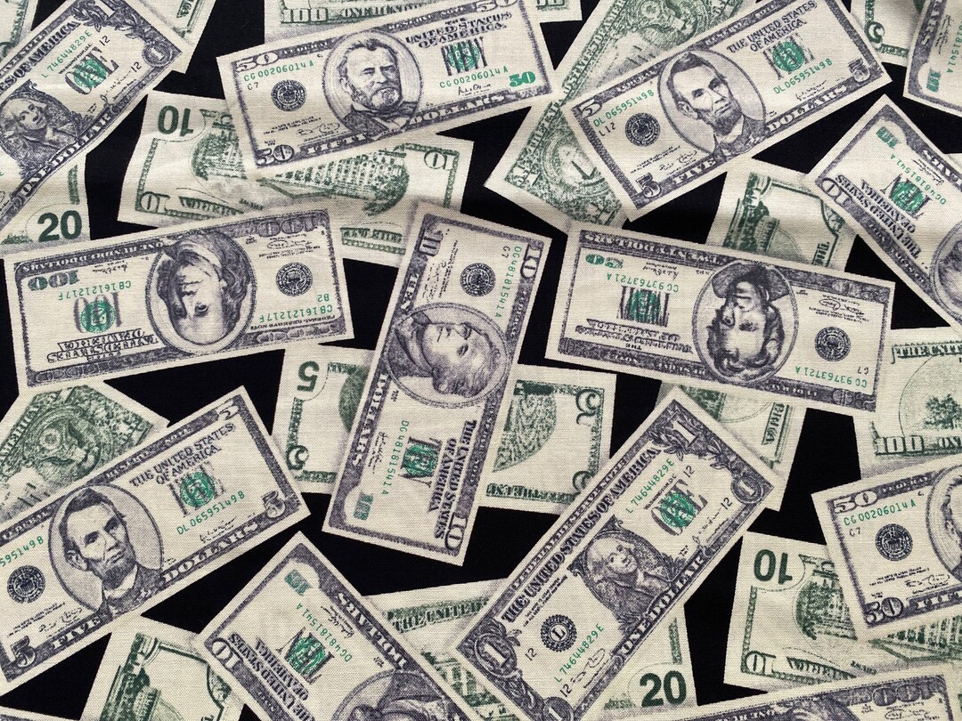 Cash Money Cotton Fabric 18” X 21” Fat Quarter - Etsy