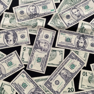 Cash Money Cotton Fabric 18” X 21” Fat Quarter - Etsy