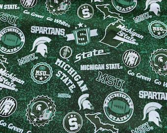 Michigan State University Spartans Fabric - Etsy