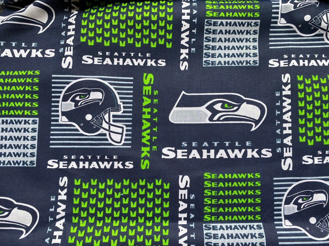 Seattle Seahawks Cotton Fabric 18” X 21” Fat Quarter - Etsy