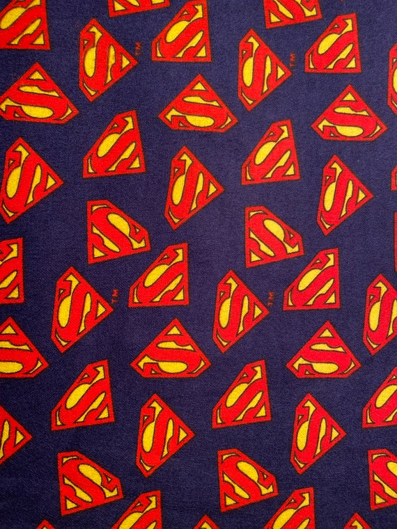 DC Comics Superman Cotton Flannel Fabric 18 X 21 Fat Quarter | Etsy