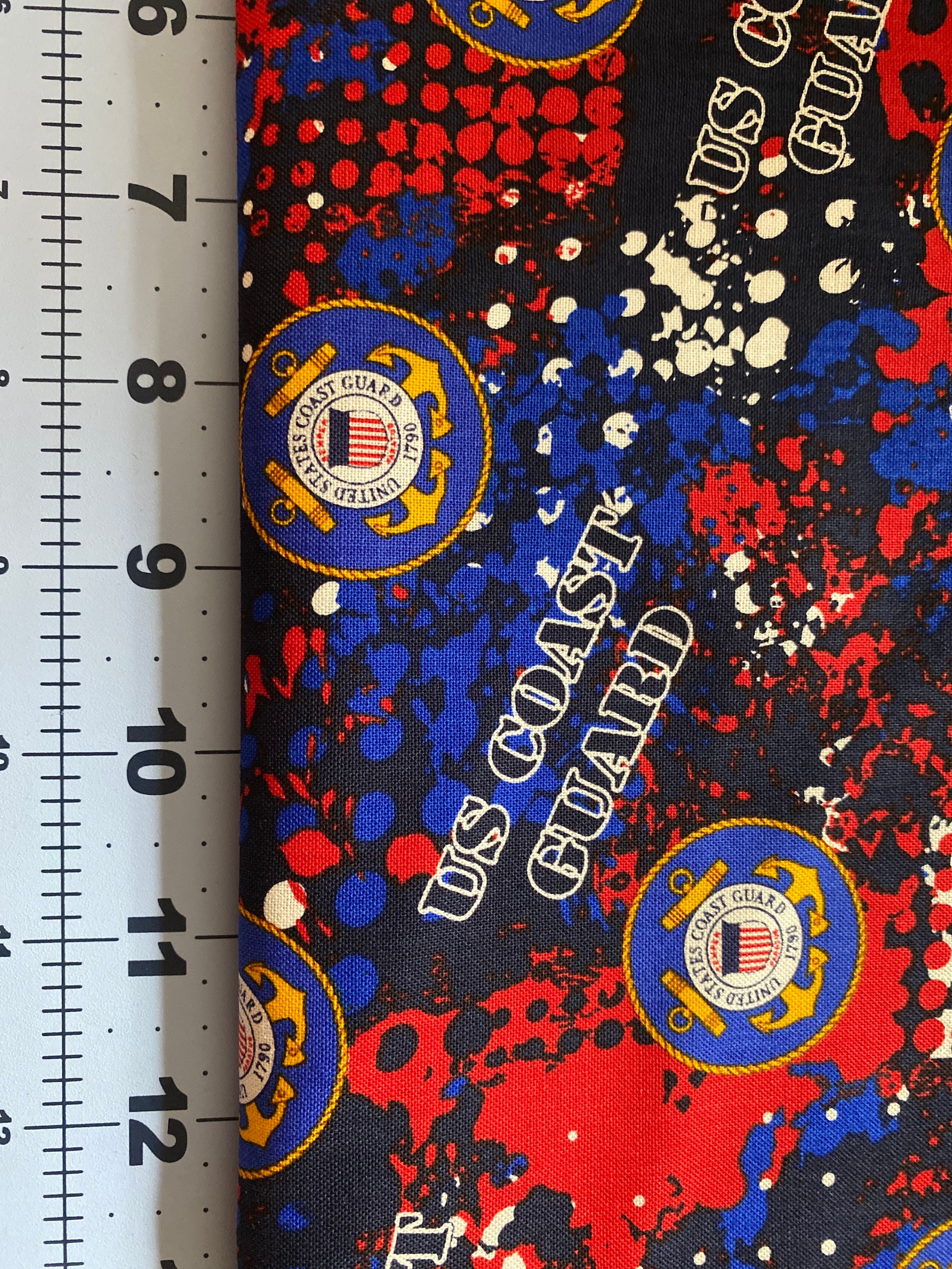 USCG Cotton fabric fat quarter US Coast Guard | Etsy