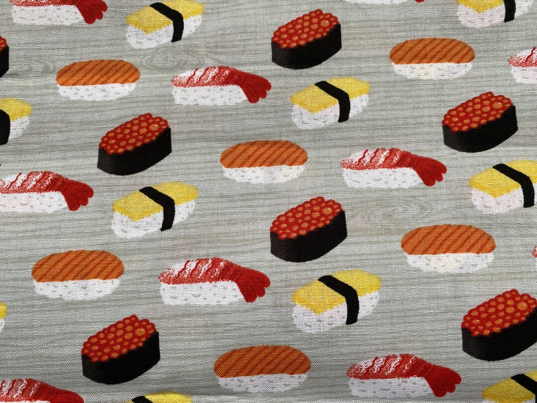 Sushi Cotton Fabric 18” X 21” Fat Quarter - Etsy
