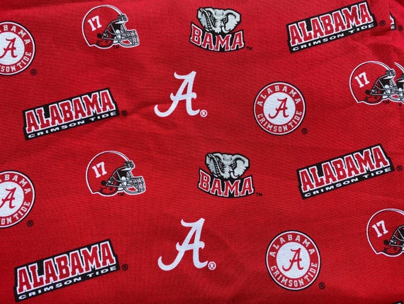Alabama Crimson Tide Cotton Fabric 18 X 21 Fat Quarter - Etsy