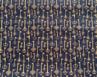 Skeleton Key Fabric - Etsy