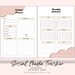 Printable Facebook Tracker Instagram Planner Pinterest Tracker Youtube ...