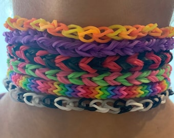 Single-cain Rainbow Loom Choker - Etsy