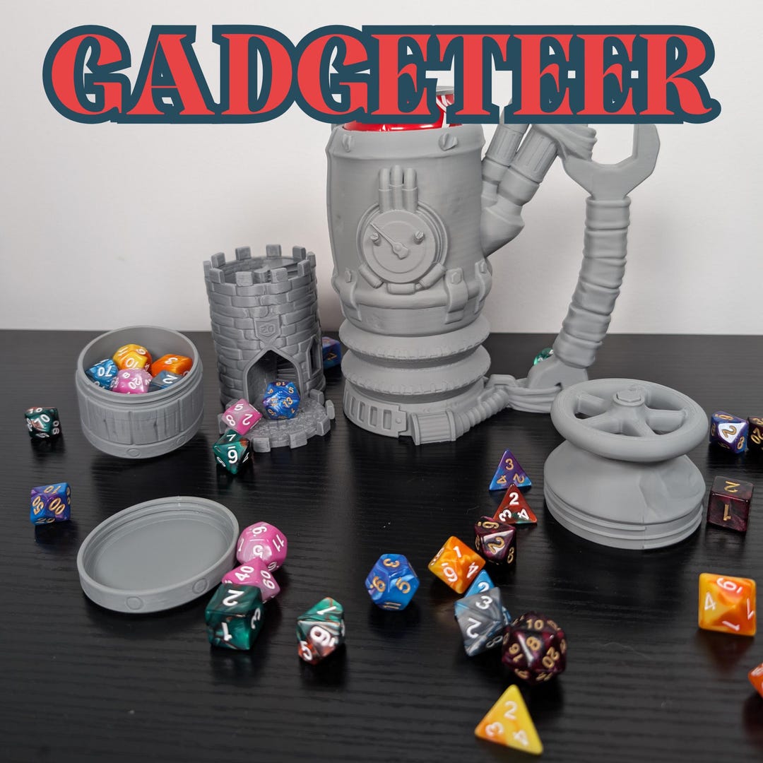 Gadgeteer Dnd Mug Dice Tower | 3-in-1 Can Holder, Dice Box & Paintable ...