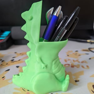 3D Printed Dinosaur Pencil Holder | Fun Desk Organiser - Etsy Ireland