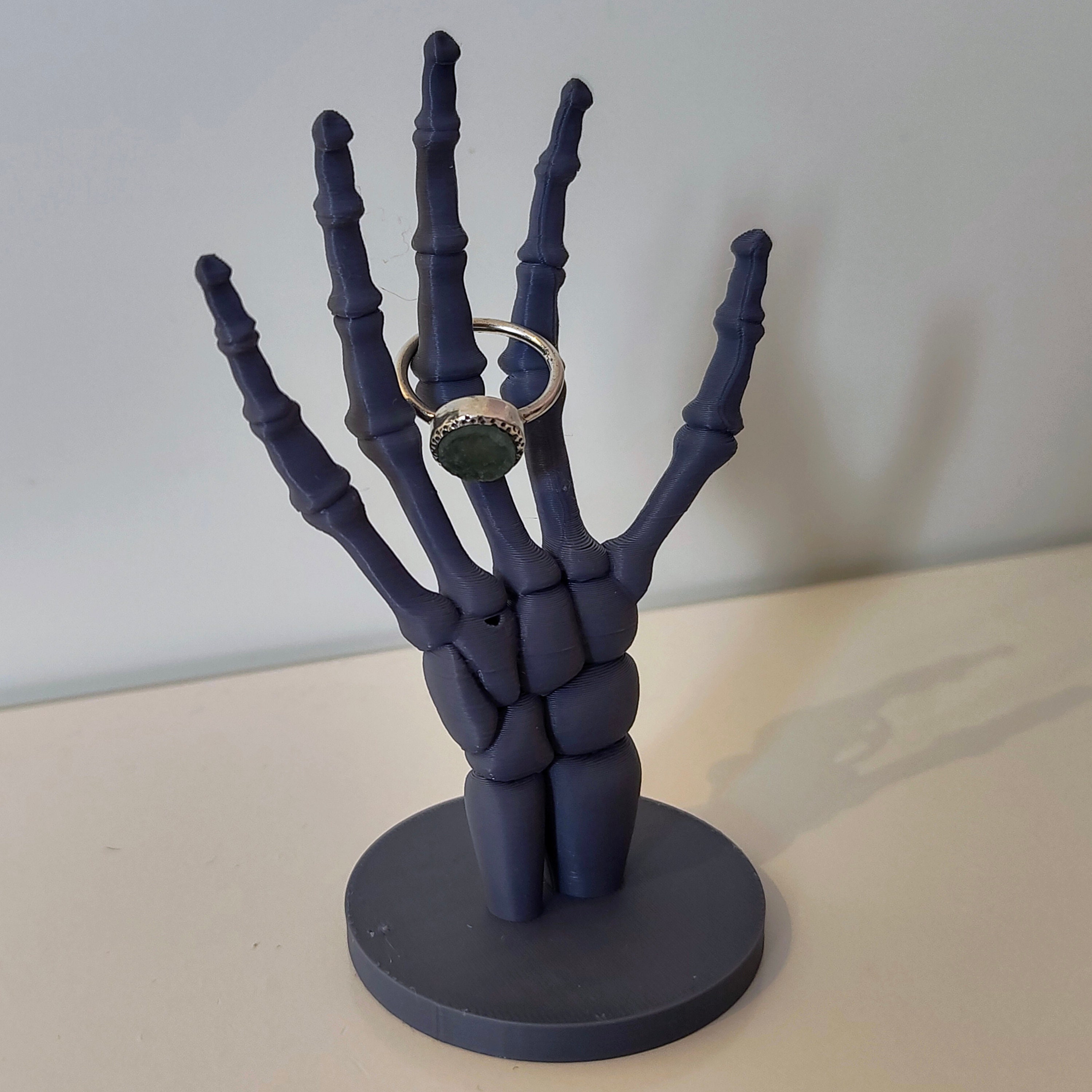 3D Printed Skeleton Hand Jewellery Ring Holder | Unique Décor Piece - Etsy