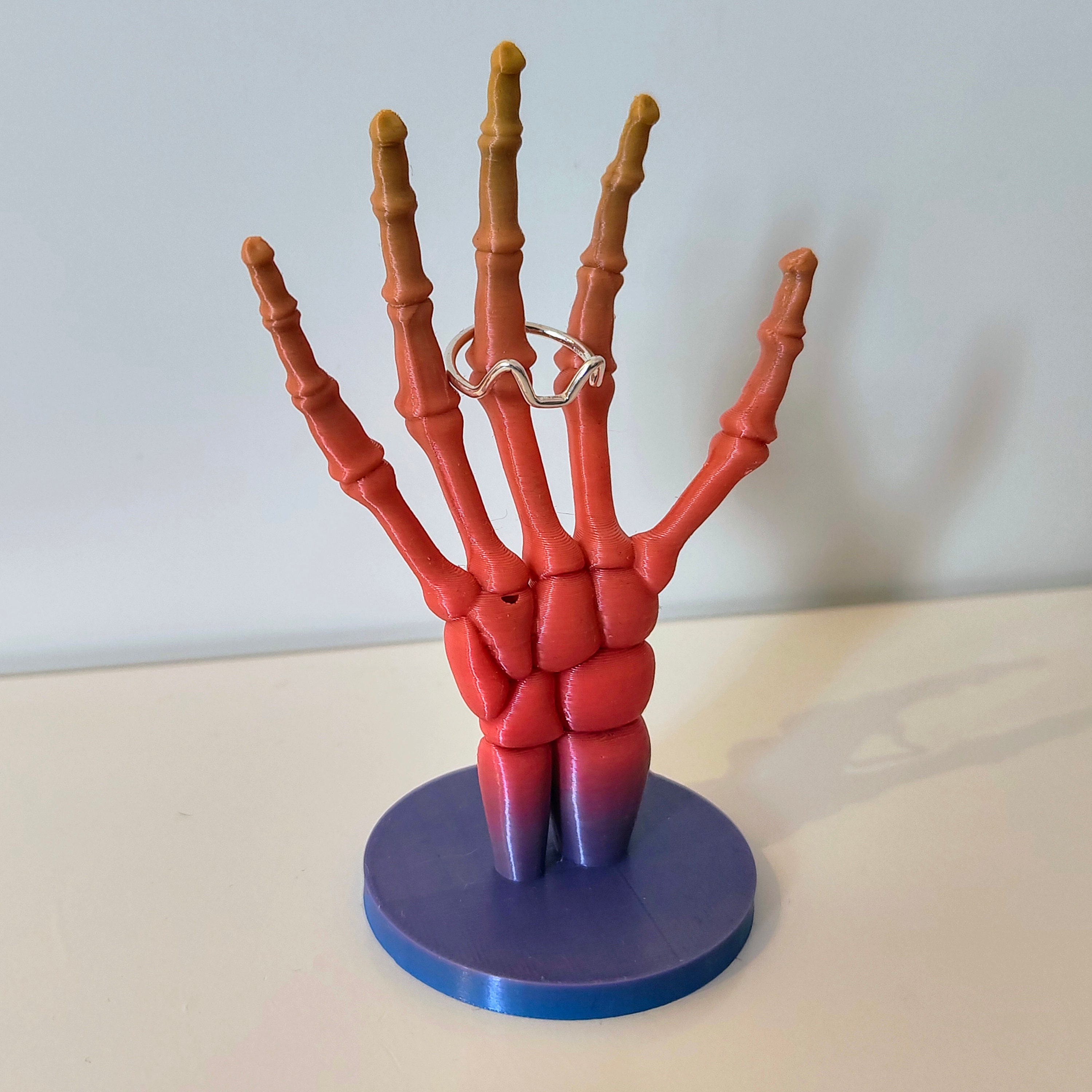 3D Printed Skeleton Hand Jewellery Ring Holder | Unique Décor Piece - Etsy