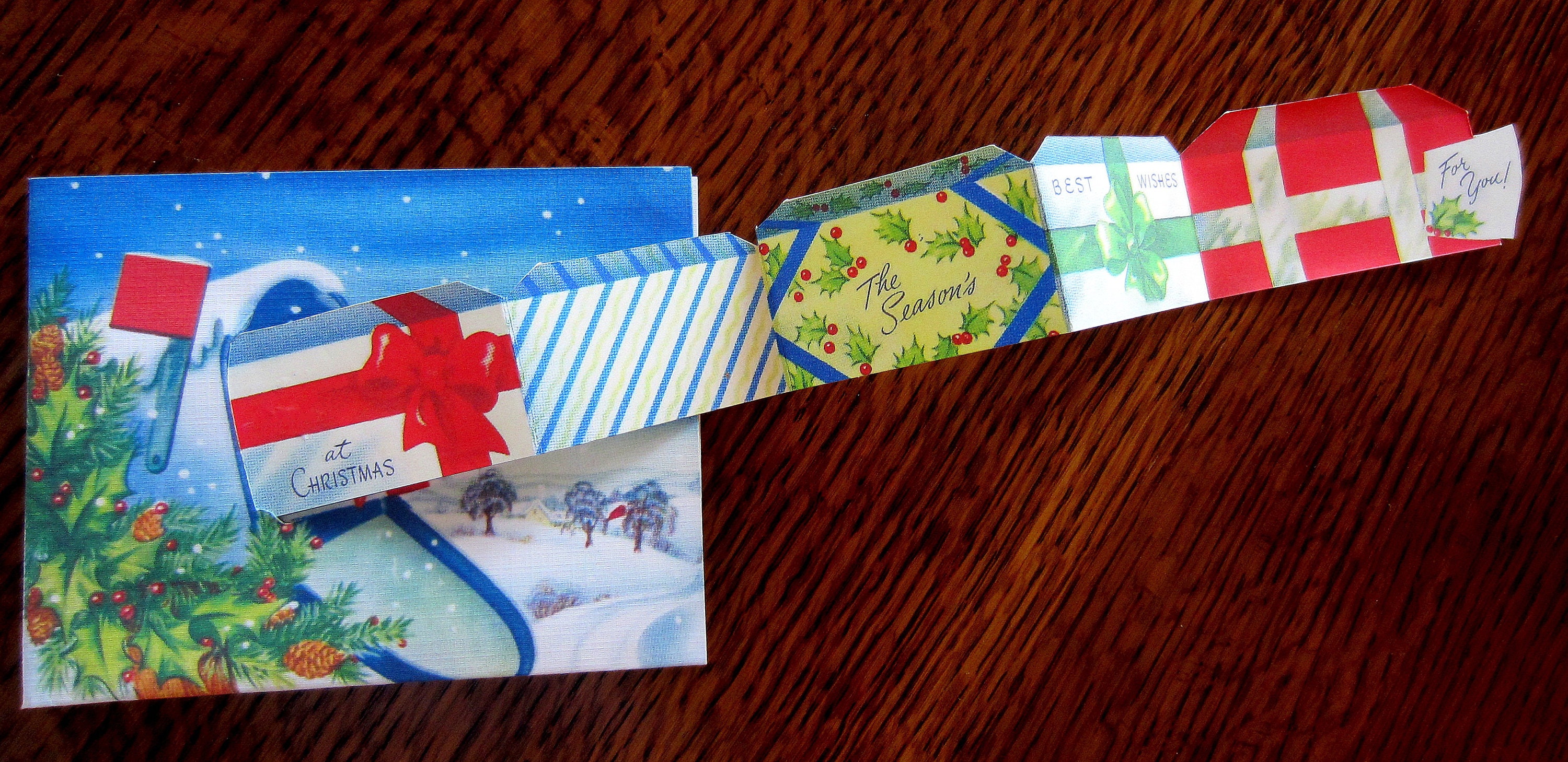 4 Pack of Deluxe PULLOUT Mailbox with Christmas Gifts cards | Etsy
