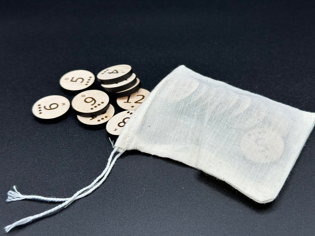 Wood Number Tokens for Catan: Roll Chance Indicator, Storage Pouch - Etsy