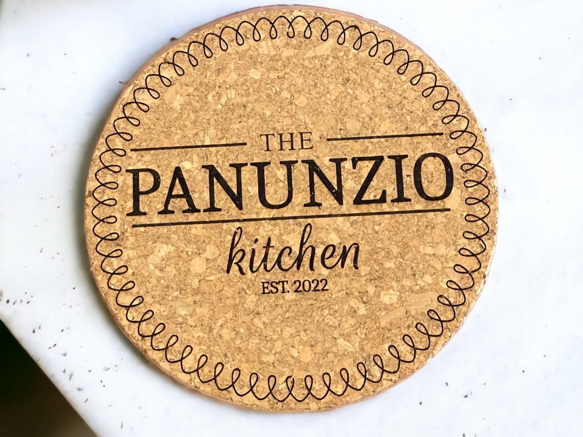 Personalized Natural Cork Trivet | Unique & One-of-a-kind | Elegant and ...