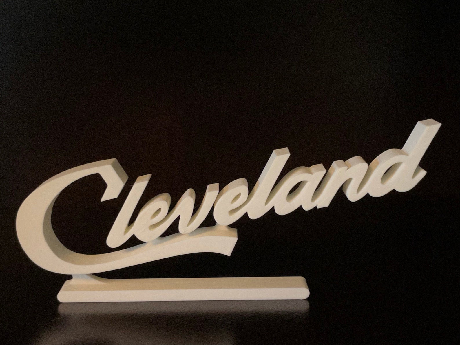 Cleveland Script Sign Desk Topper Cleveland Ohio Script | Etsy