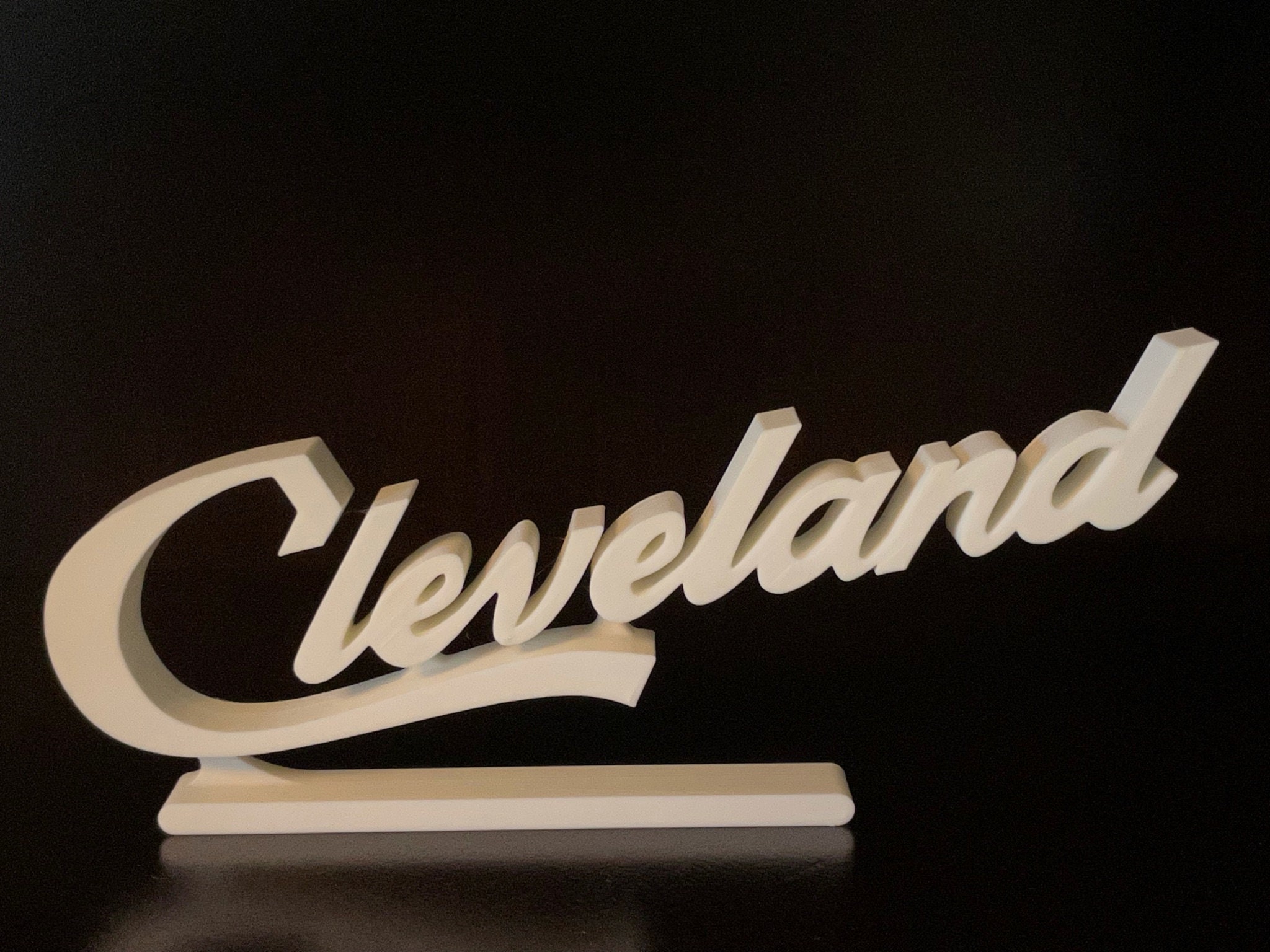 3D Printed Cleveland Script Sign: Ohio Desk Topper - Etsy