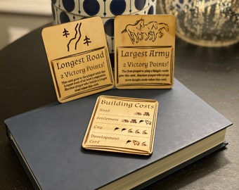Wooden Catan Cards - Settlers of Catan Laser Cut and Engraved Wood ...