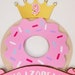 Birthday Personalized Crown Donut Theme Cake Topper| Pink Donut Cake ...