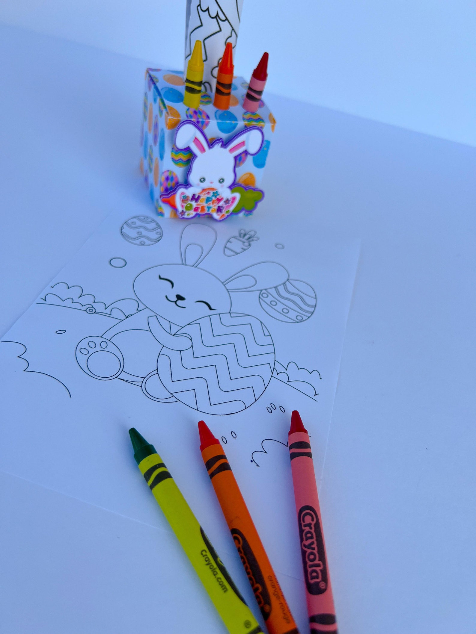 Easter Coloring Favor Boxes/easter Class Favor/easter Favor/easter ...