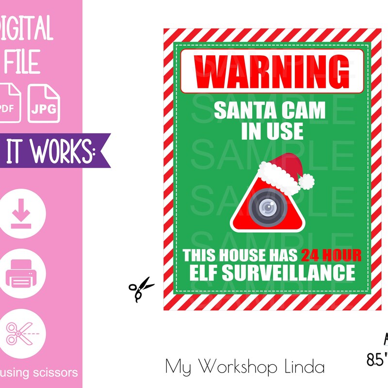 Elves at Work Sign - Etsy