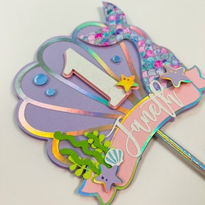 Mermaid Tail Cake Topper, Mermaid Cake Topper, Mermaid Birthday Party ...