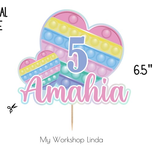 Printable Pop It Fidget Cake Topper Custom Birthday Cake - Etsy
