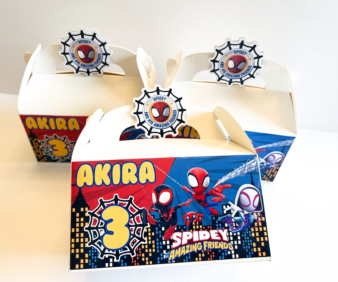 Spider Spidey Personalized Favor Boxes-party Favors- Spidey Birthday ...