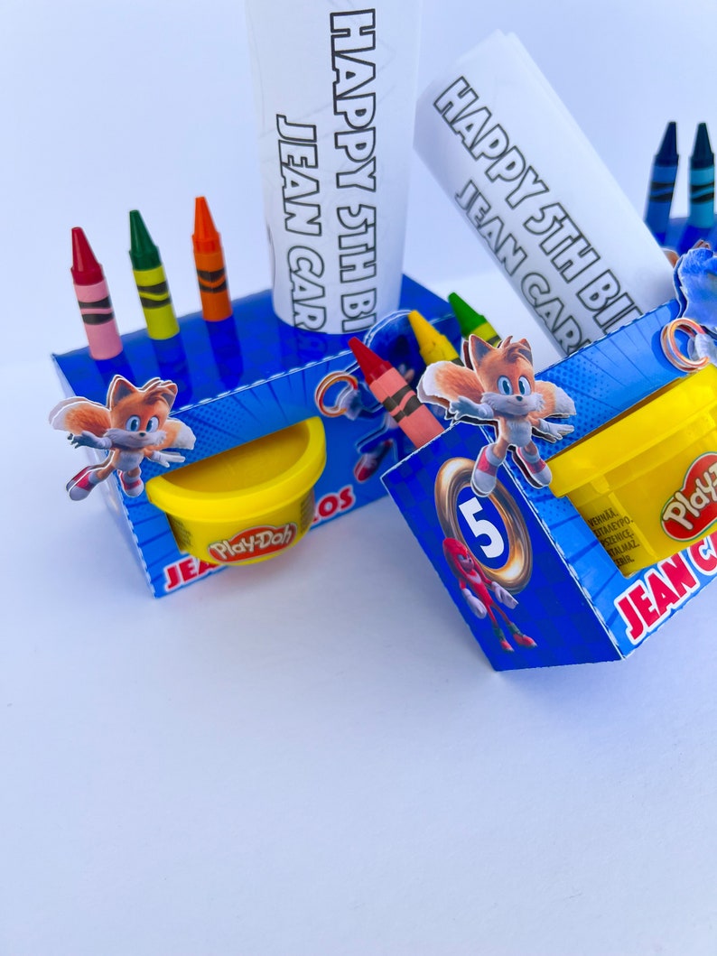 Sonic Play-doh Activity Box / Sonic Coloring Box / Play-doh Box/sonic ...