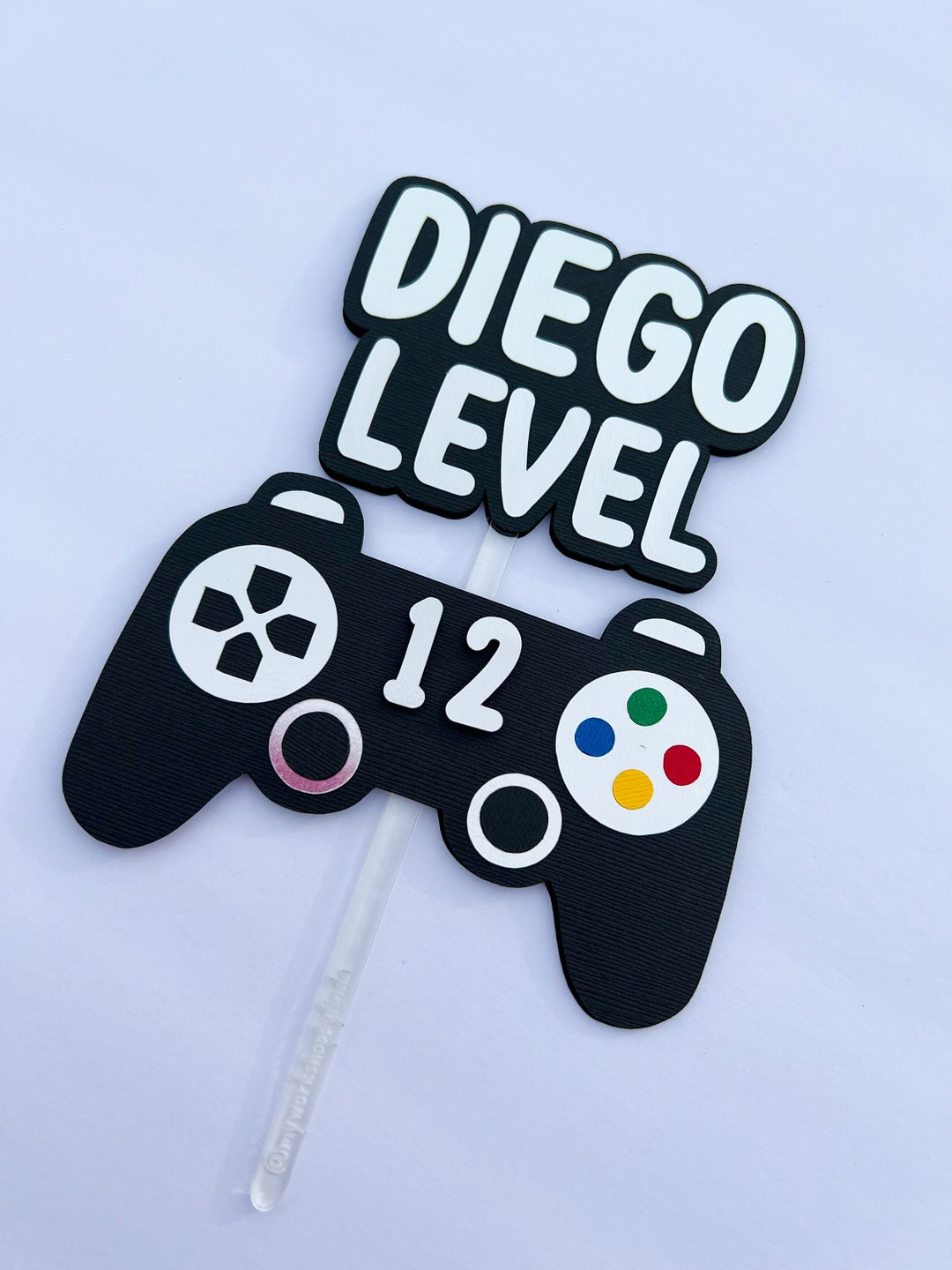 Personalized Gamer Cake Topper Level up Cake Topper Gamer Birthday ...