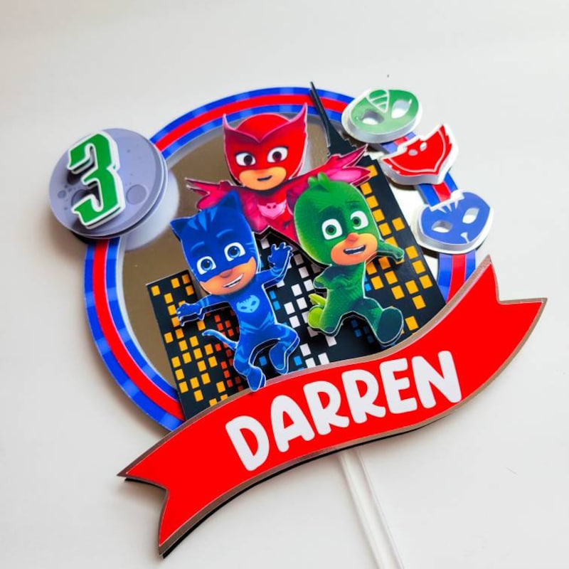 Pj Masks Cake - Etsy