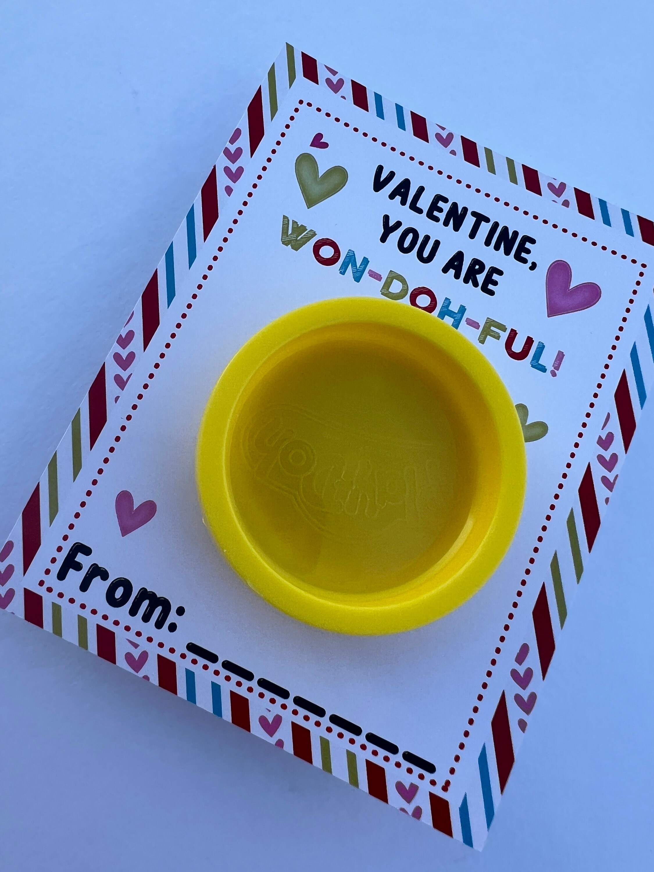 Printable Play-doh Valentine's Gift Card, Class Gifts, Small Gift, DIY ...