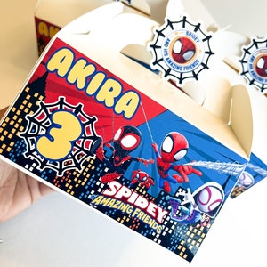 Spider Spidey Personalized Favor Boxes-party Favors- Spidey Birthday ...
