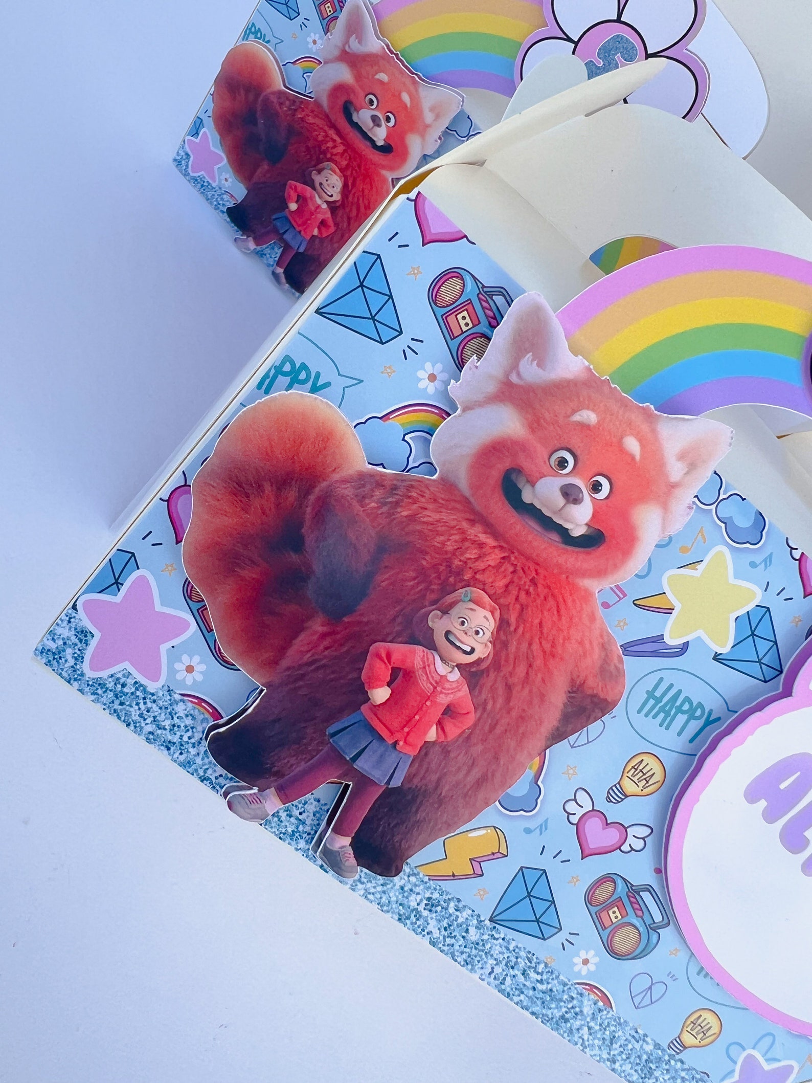 Personalized Turning Red Favor Boxes -red Panda Party Favors -girls ...