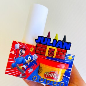 Sonic & Mario Bros. Play-doh Activity Box / Sonic Coloring Box / Play ...