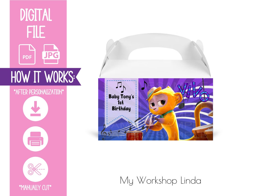 Personalized Vivo Favor Box Label, Favor Box Label, Cute Vivo Label ...